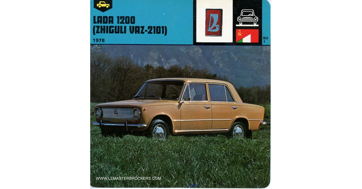 FICHE AUTO LADA 1200 ZHIGULI VAZ-2101 1978 - FICHES AUTO - LEMASTERBROCKERS